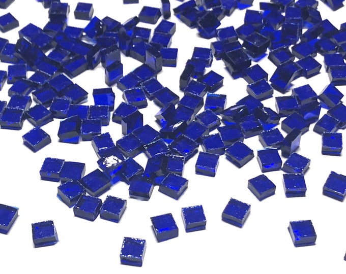 1/4" Transparent Blue Stained Glass Mosaic Tiles - Etsy