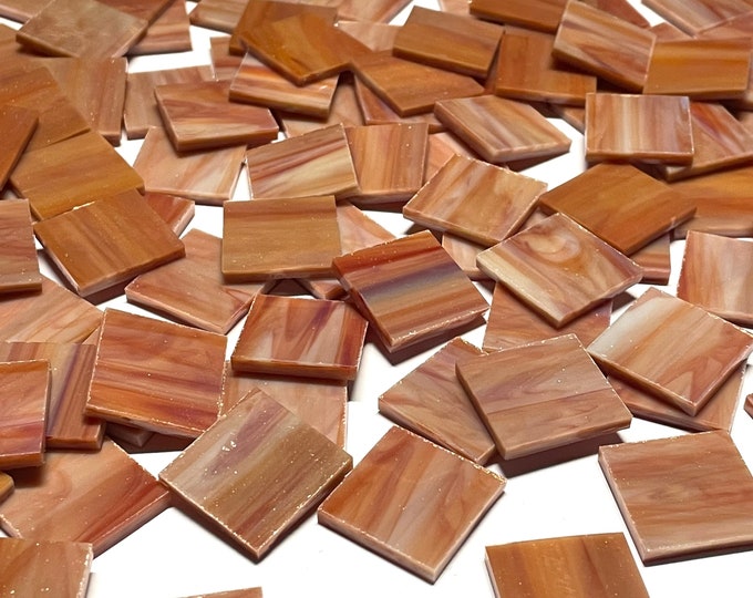 3/4" Opaque Orange Stained Glass Mosaic Tiles - Etsy