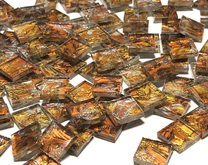 Copper Van Gogh Glass Mosaic Tiles - Etsy