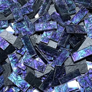 Green and Violet Van Gogh Stained Glass Mosaic Tile Border Pieces - Etsy