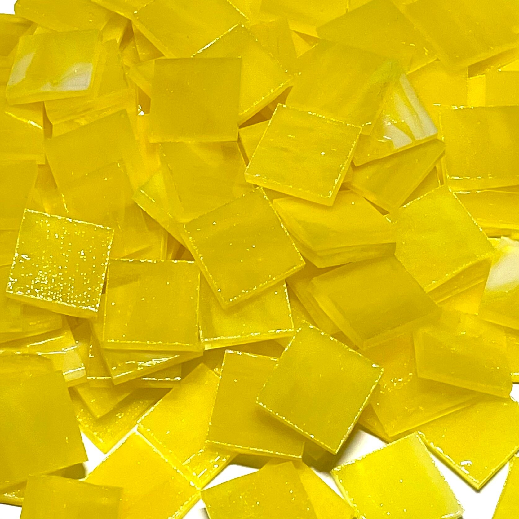 3/4 Opaque Yellow Stained Glass Mosaic Tiles | Etsy