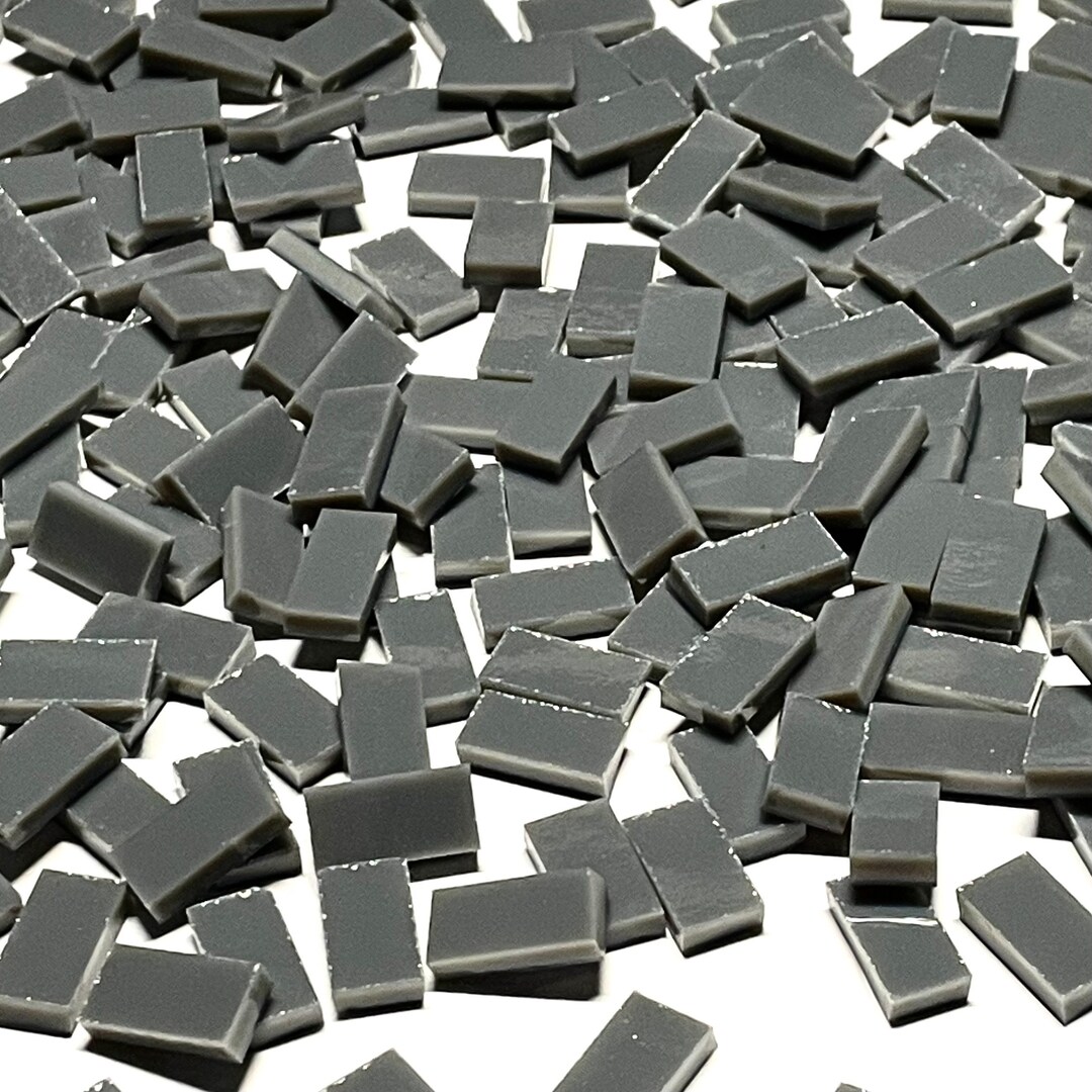 Opaque Gray Stained Glass Mosaic Tile Border Pieces - Etsy