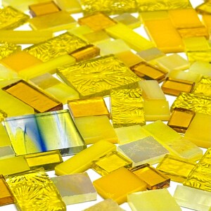 Yellow Stained Glass Mosaic Tile Mix - Etsy