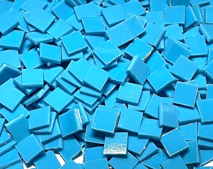 1/2” Opaque Blue Stained Glass Mosaic Tiles - Etsy