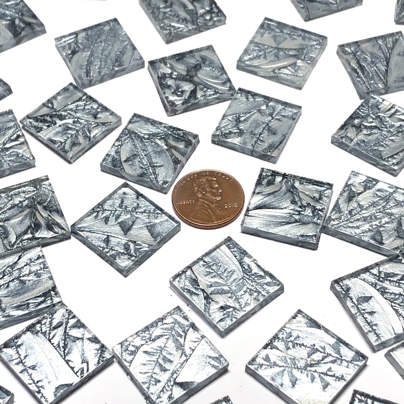 3/4" Silver Van Gogh Stained Glass Mosaic Tiles - Etsy