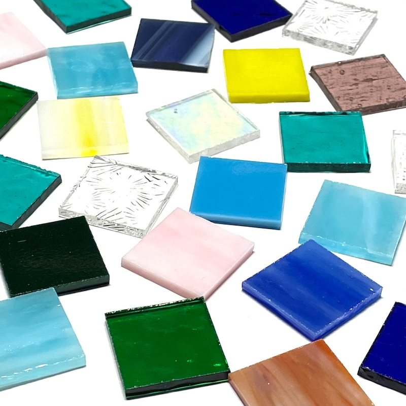 1 Inch Glass Tiles - Etsy
