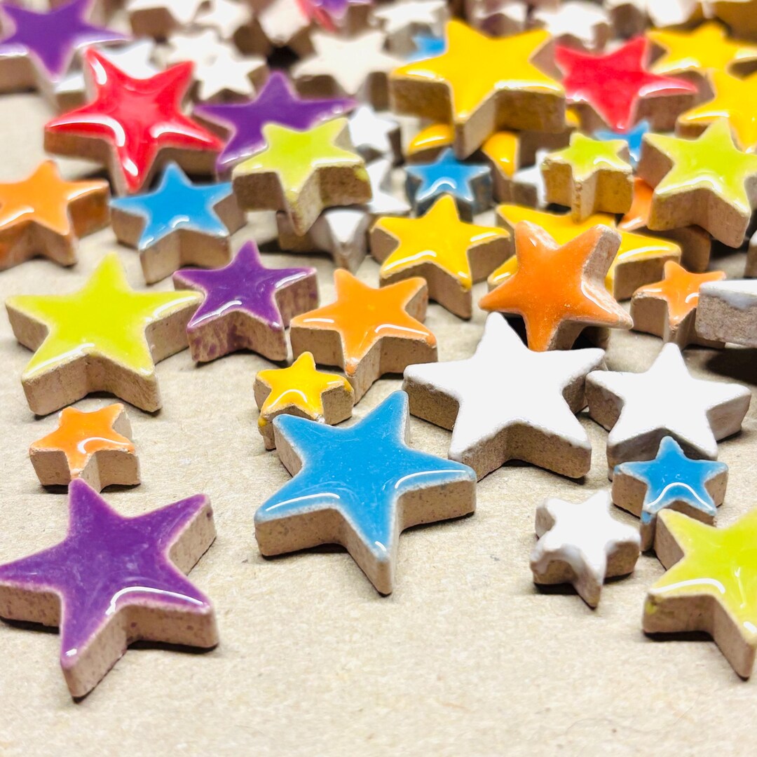 35 Ceramic Star Tiles - Etsy