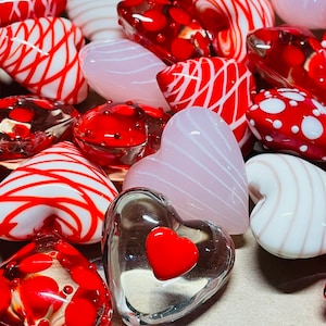 Large Lampwork Glass Heart - Etsy