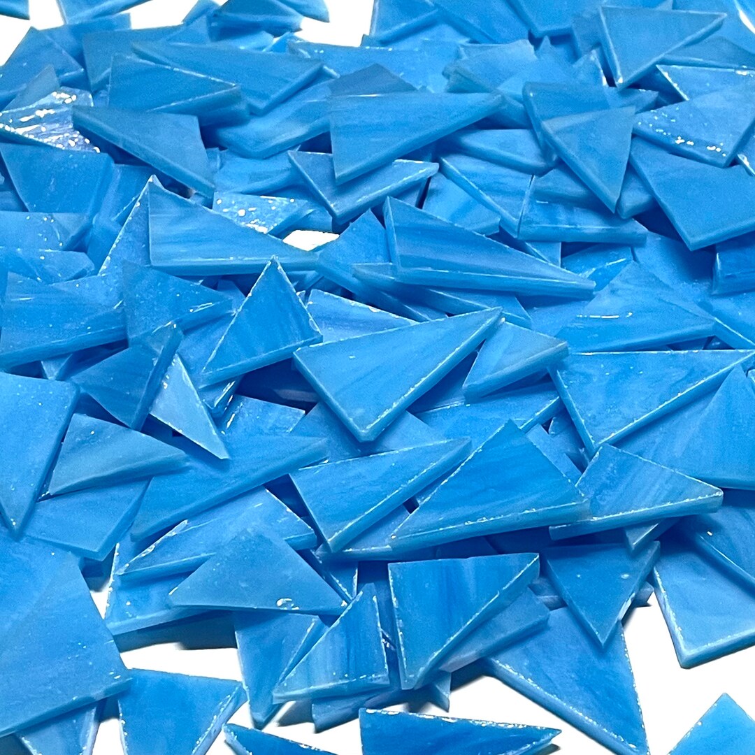 Blue Stained Glass Mosaic Triangles - Etsy