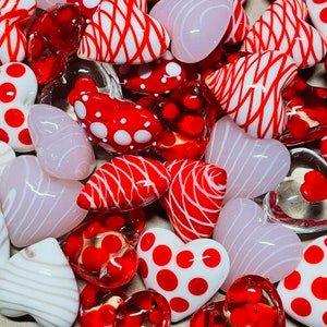 Large Lampwork Glass Heart - Etsy