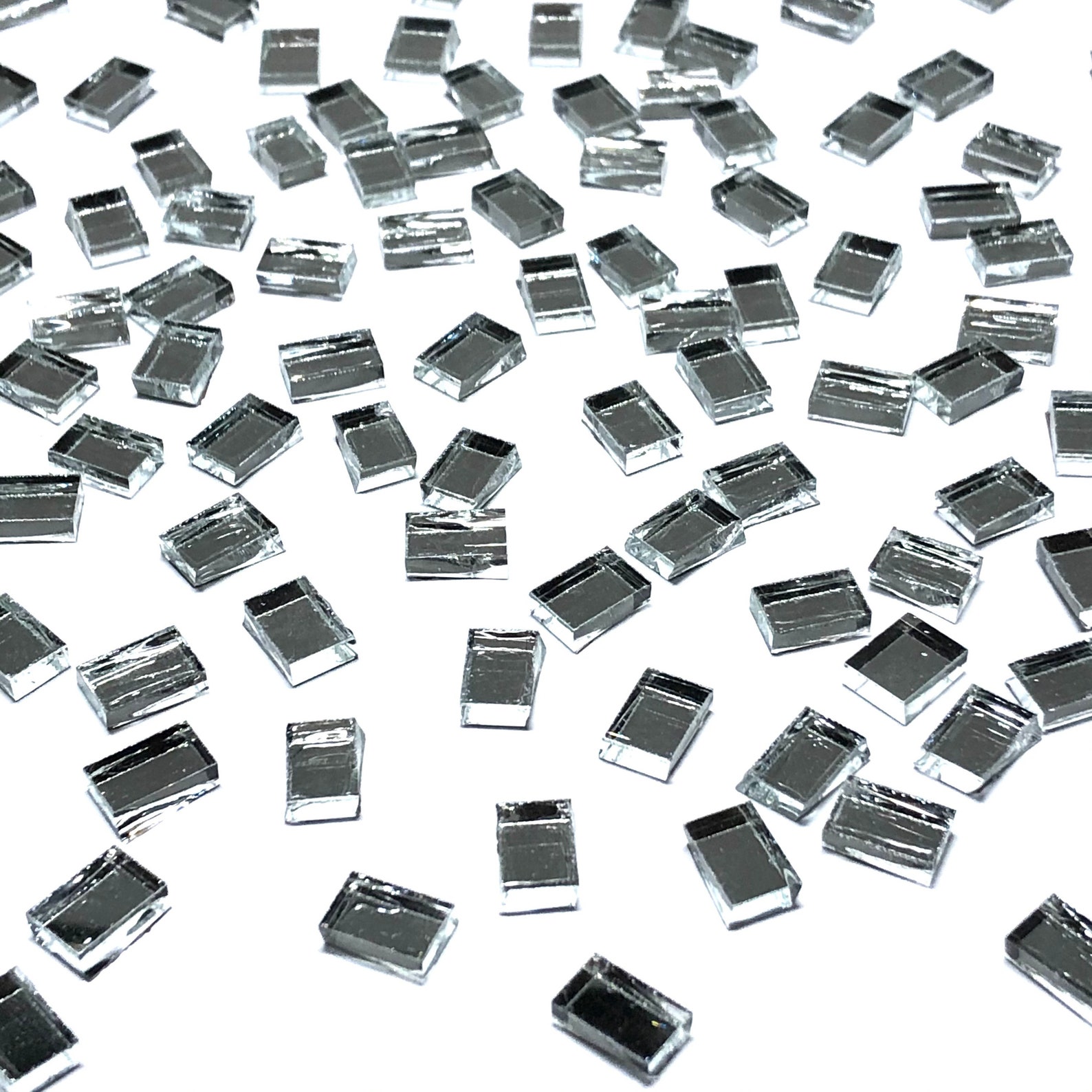 Tiny Mirror Glass Mosaic Tile Border Pieces | Etsy