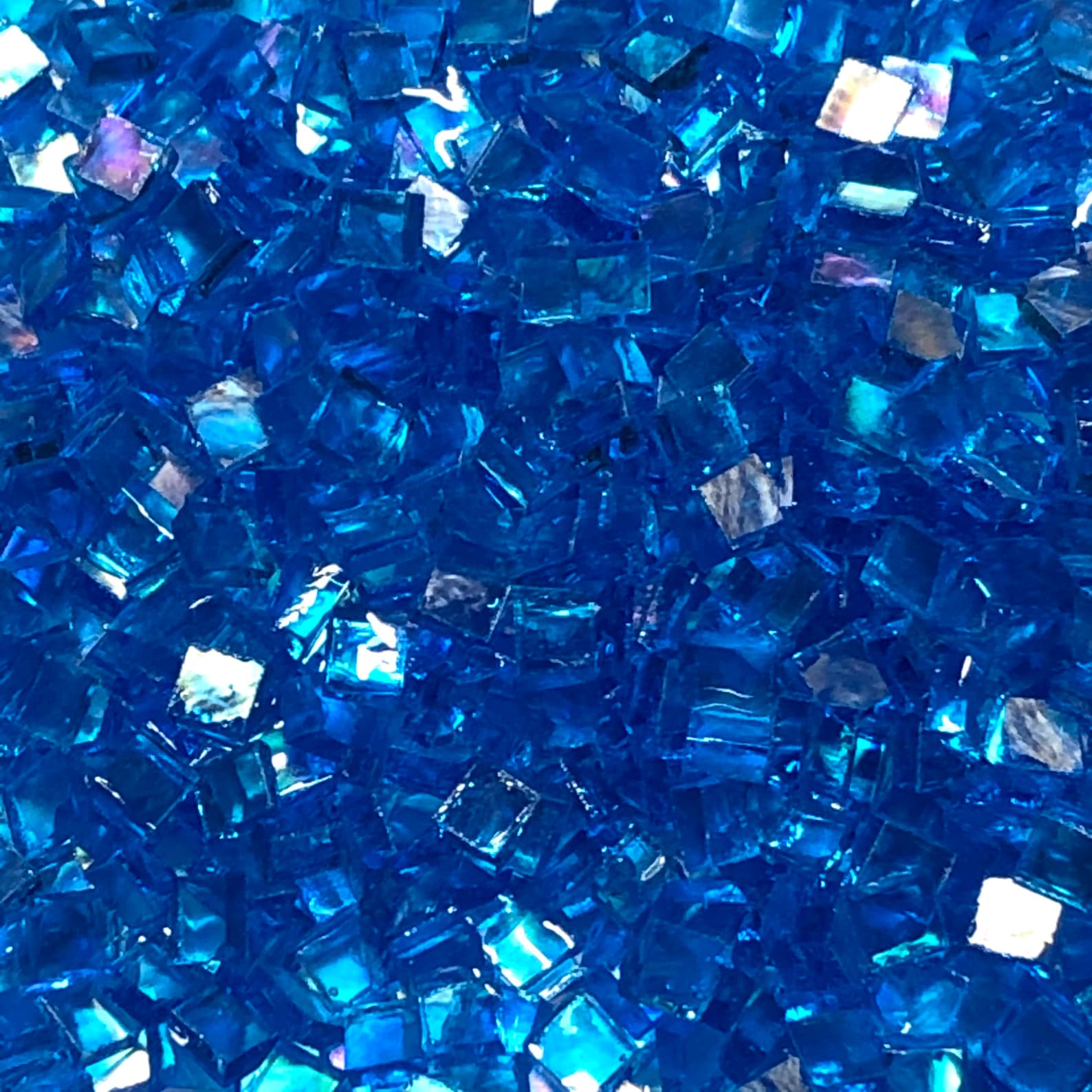 1/4 Blue Iridescent Stained Glass Mosaic Tiles | Etsy