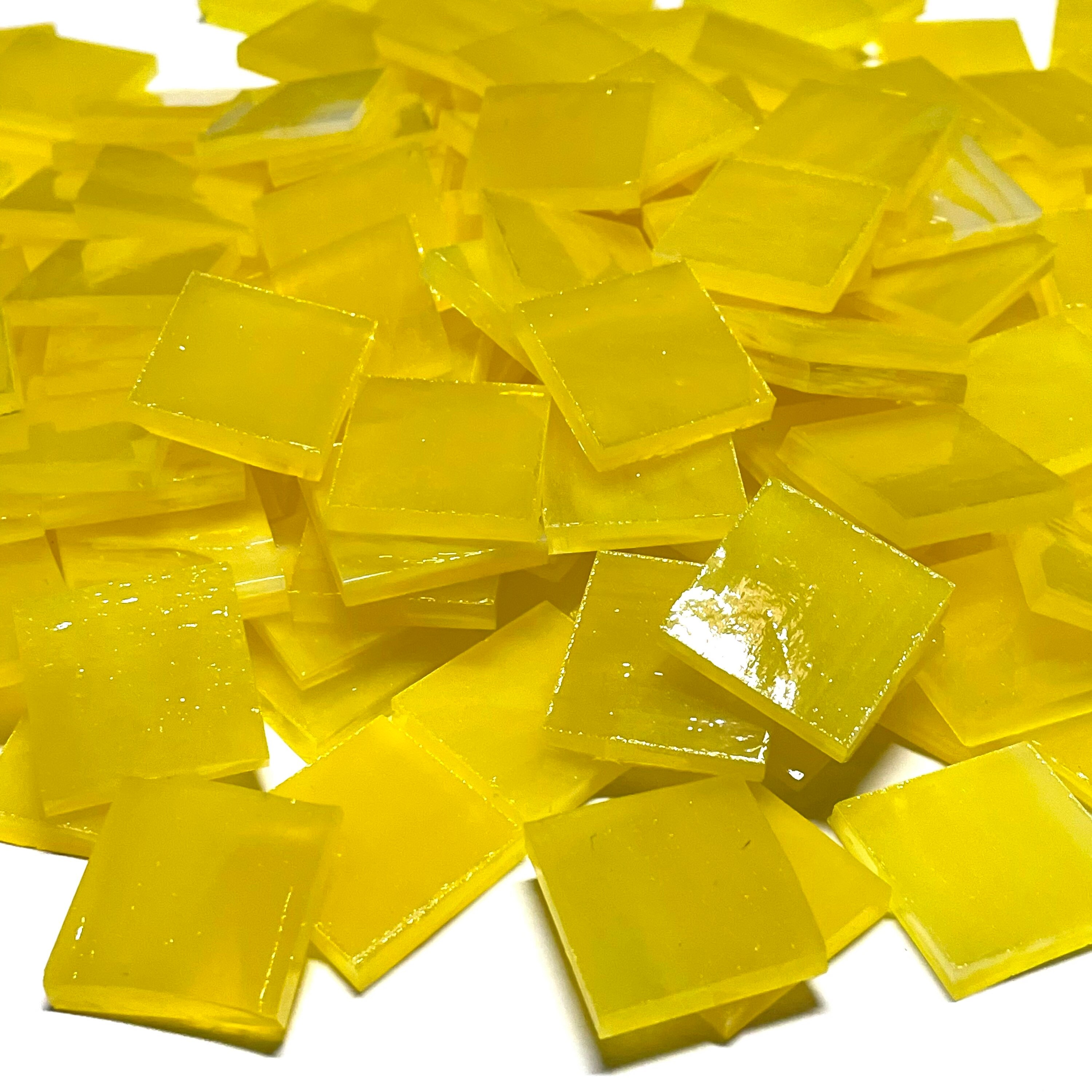 3/4 Opaque Yellow Stained Glass Mosaic Tiles | Etsy