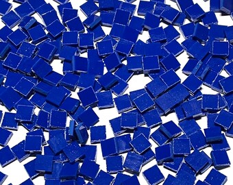 3/4 Transparent Blue Stained Glass Mosaic Tiles - Etsy