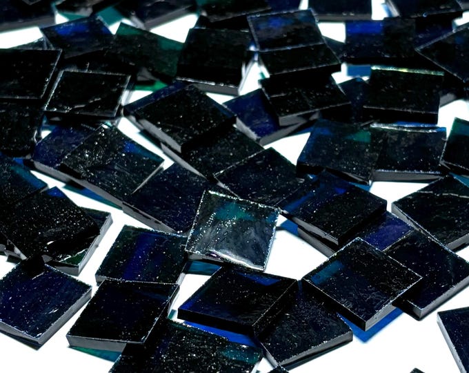 1/2" Transparent Blue Stained Glass Mosaic Tiles - Etsy