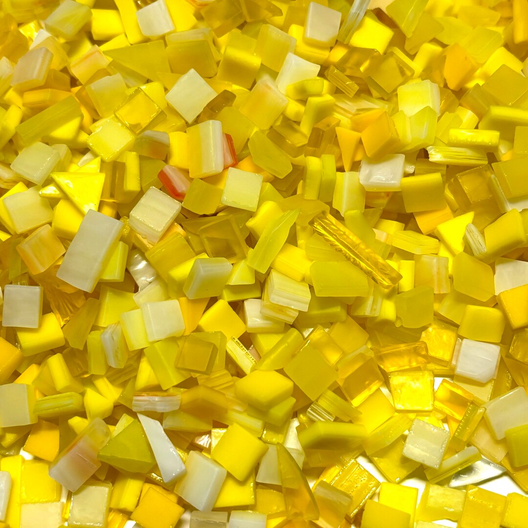 Yellow Stained Glass Mosaic Tile Mix - Etsy