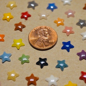 150 Porcelain Plated Glass Star Cabochons - Etsy