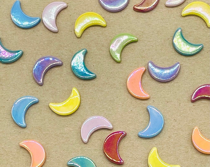 15 Handmade Pretty Ceramic Star and Moon Mosaic Tile Shapes - Etsy