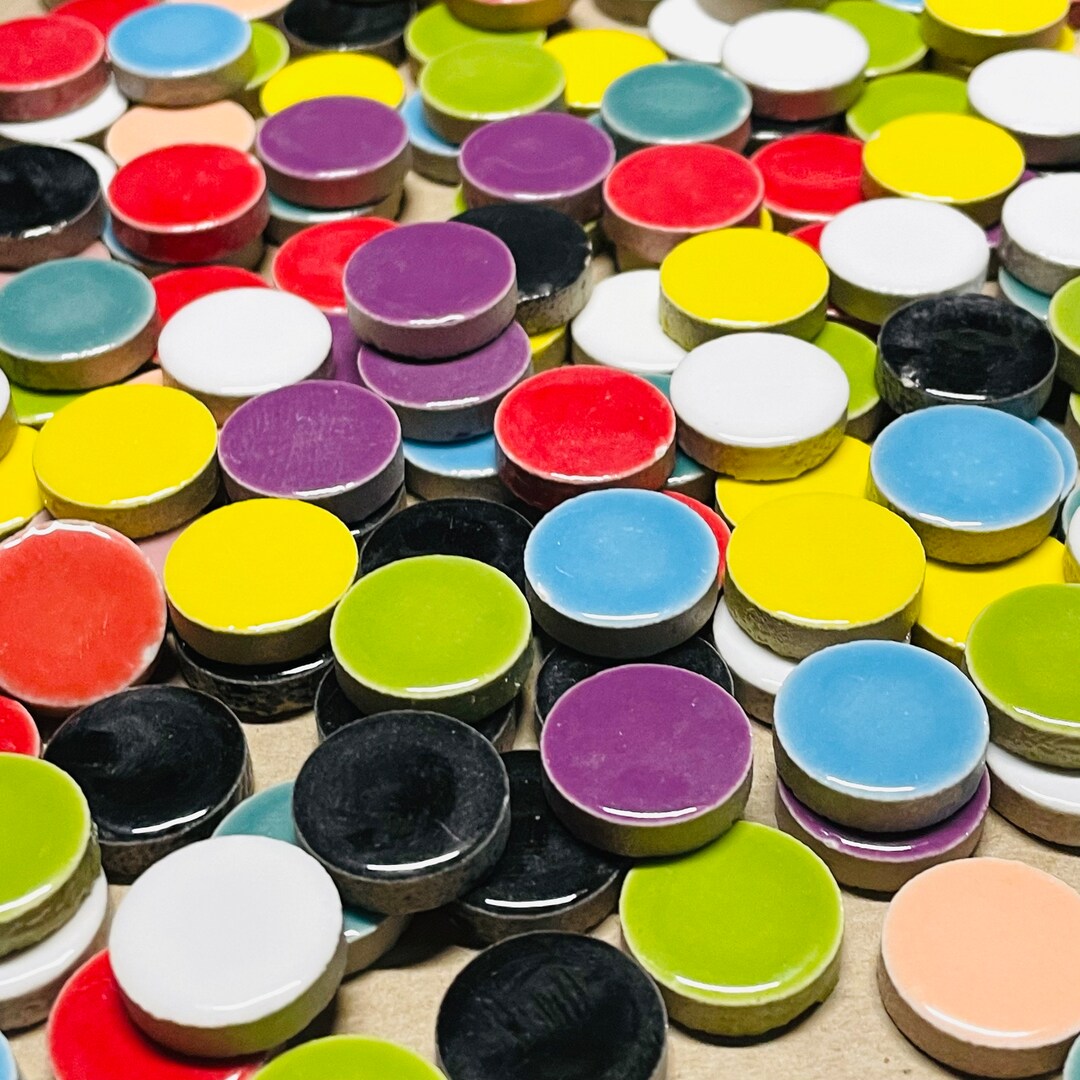 30 Ceramic Round Tiles - Etsy