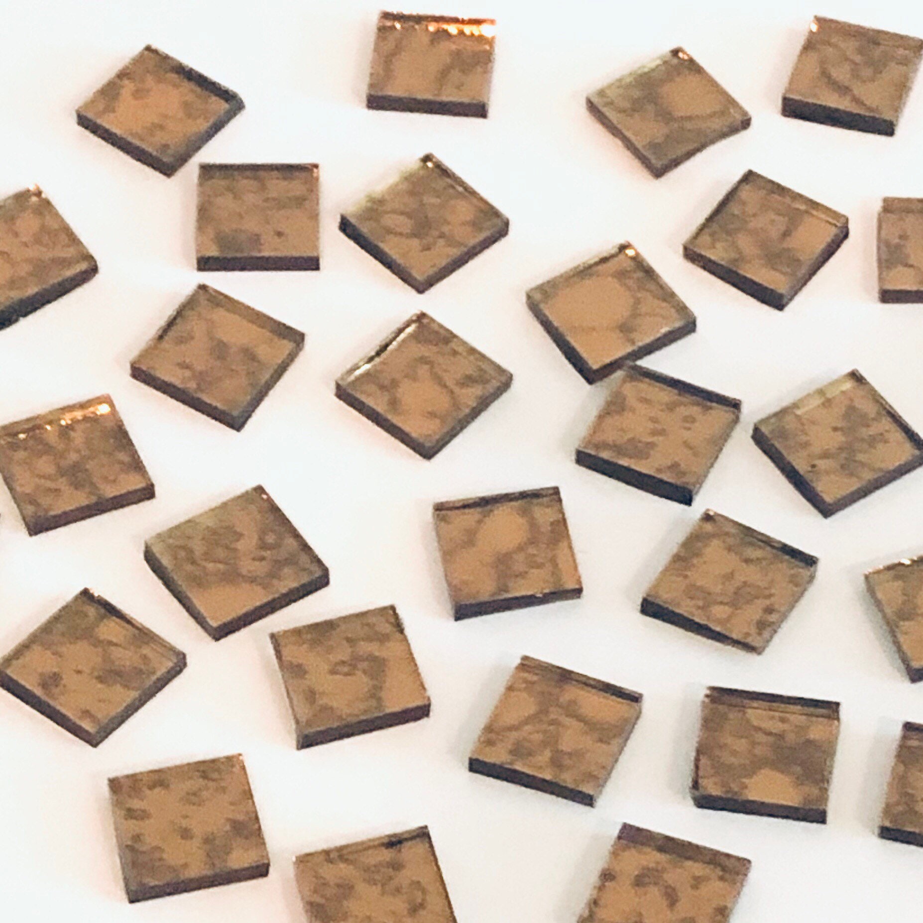 3/4 Copper Mirror Glass Mosaic Tiles | Etsy