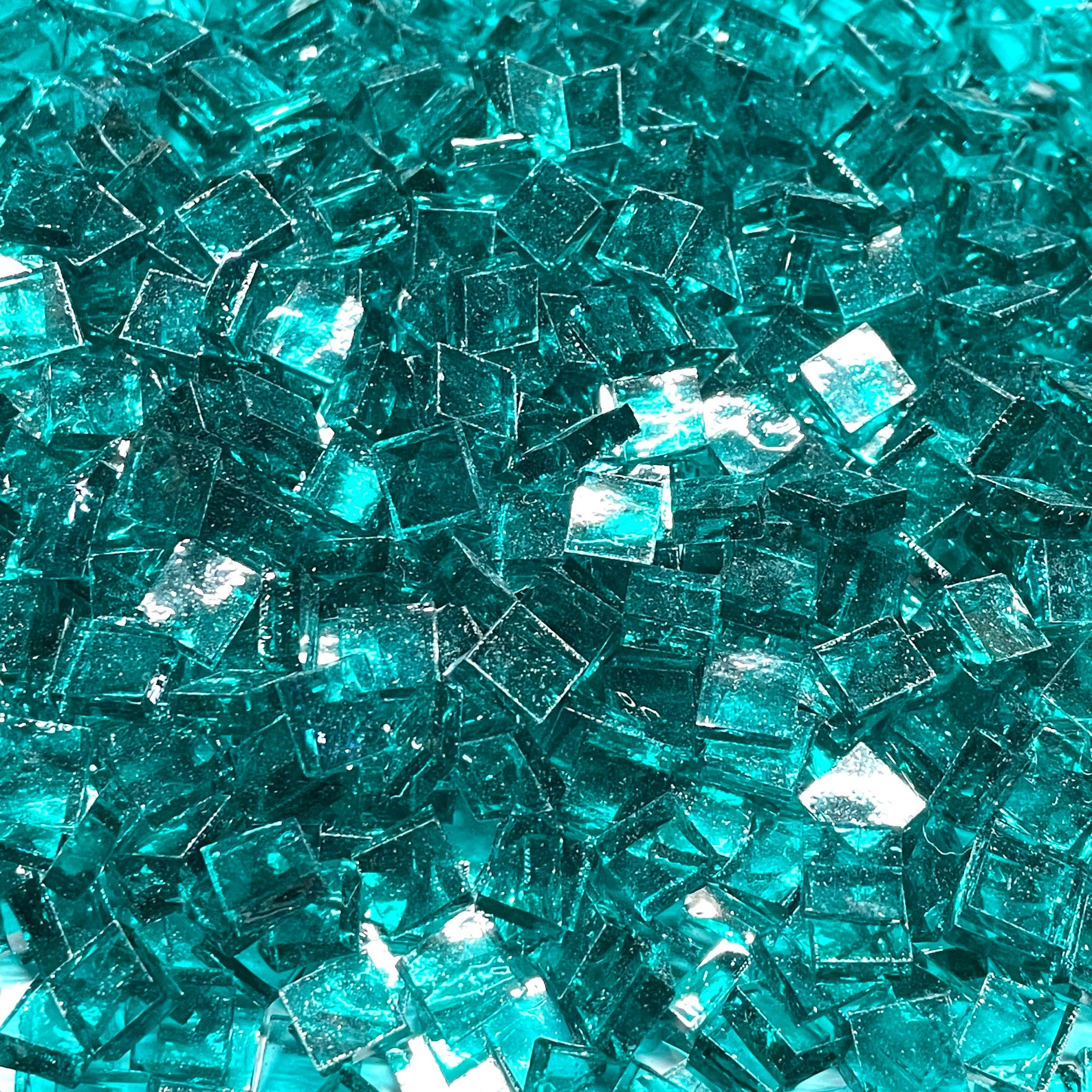 1/4 Transparent Blue Stained Glass Mosaic Tiles - Etsy