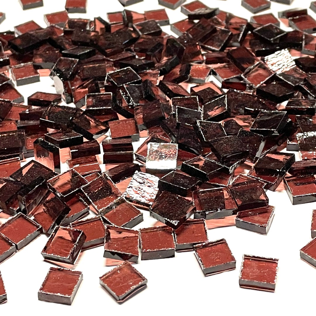 3/8" Transparent Rose Stained Glass Mosaic Tiles - Etsy