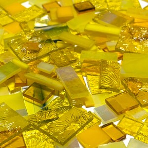 Yellow Stained Glass Mosaic Tile Mix - Etsy