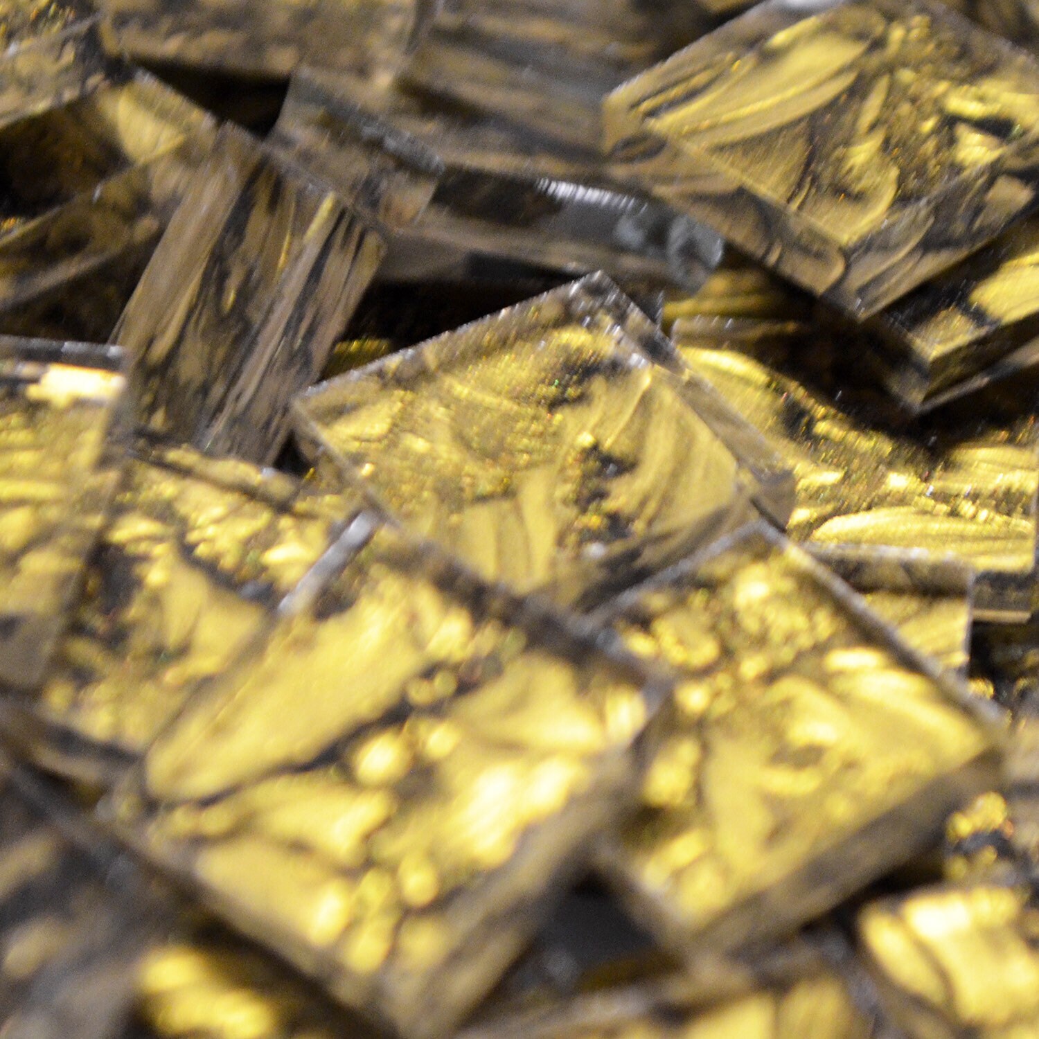 1/2 Gold Van Gogh Stained Glass Mosaic Tiles | Etsy