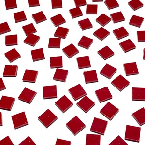1/2" Opaque Red Stained Glass Mosaic Tiles - Etsy