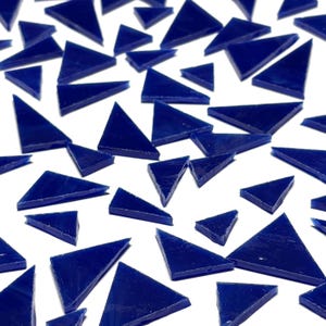 Blue Stained Glass Mosaic Triangles - Etsy