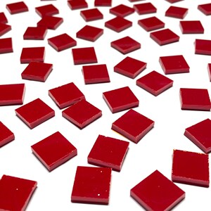 1/2" Opaque Red Stained Glass Mosaic Tiles - Etsy