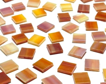 1/2” Orange Stained Glass Mosaic Tiles - Etsy