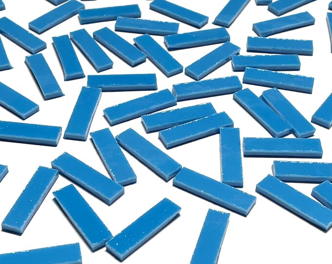 Opaque Blue Stained Glass Mosaic Tile Border Pieces - Etsy