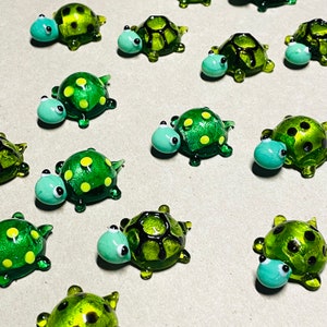 Lampwork Glass Turtles - Etsy