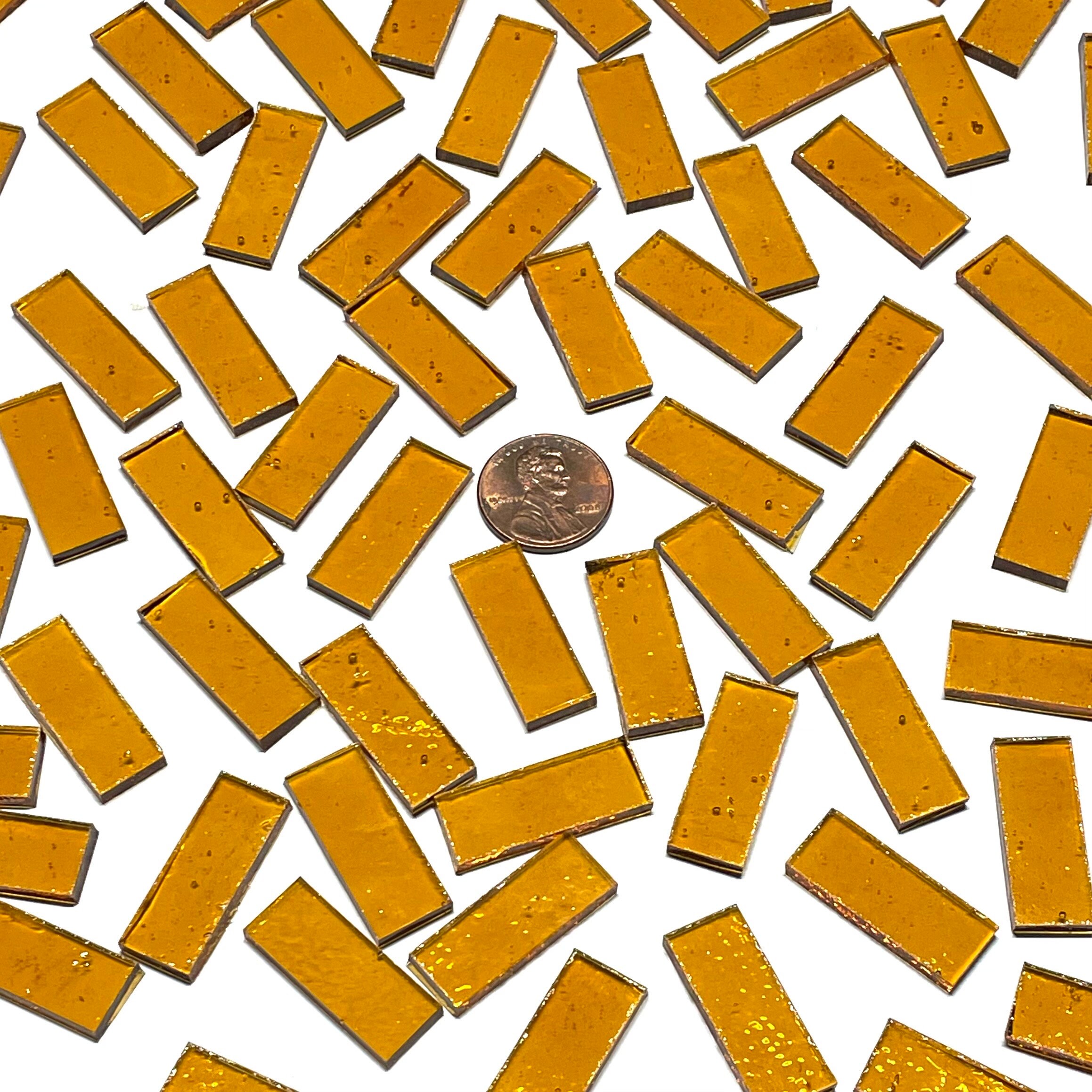 Transparent Amber Stained Glass Mosaic Tile Border Pieces - Etsy