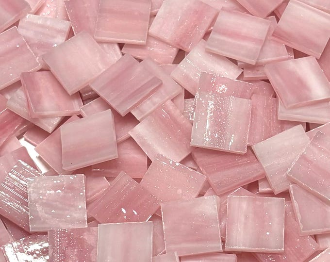 3/4" Opaque Pink Stained Glass Mosaic Tiles - Etsy