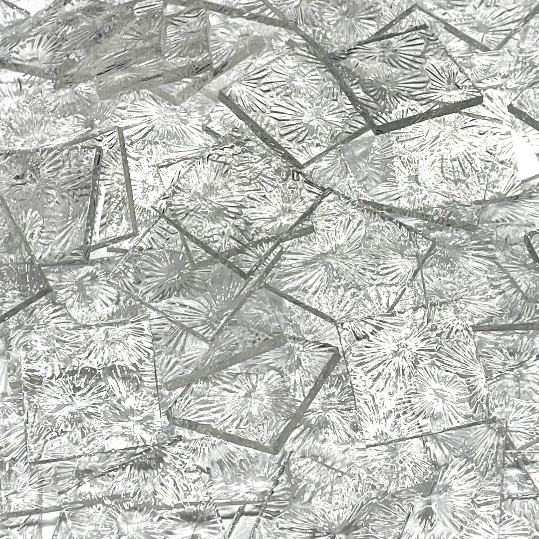 1" Clear Stained Glass Mosaic Tiles - Etsy