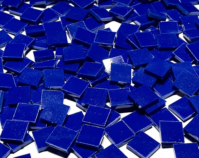1/2 Opaque Blue Stained Glass Mosaic Tiles - Etsy