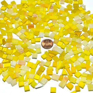 Yellow Stained Glass Mosaic Tile Mix - Etsy