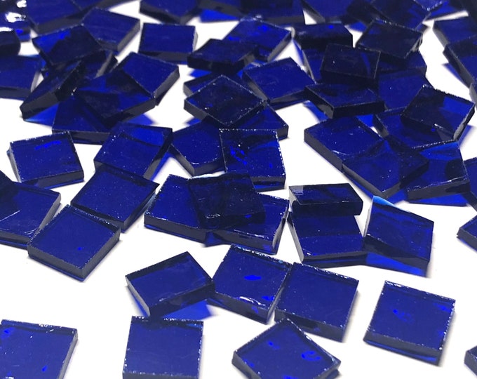 1/2" Transparent Blue Stained Glass Mosaic Tiles - Etsy