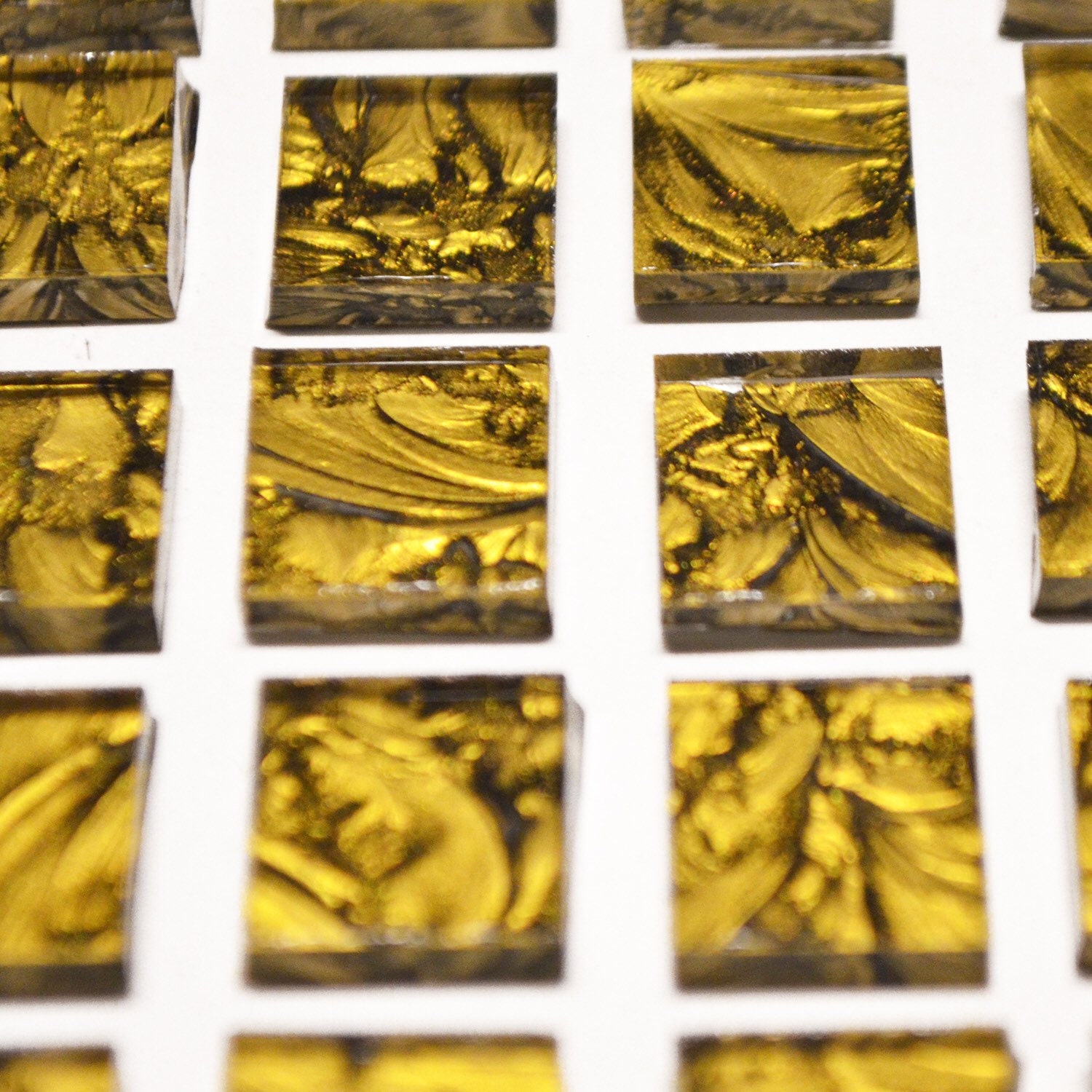 1/2 Gold Van Gogh Stained Glass Mosaic Tiles | Etsy