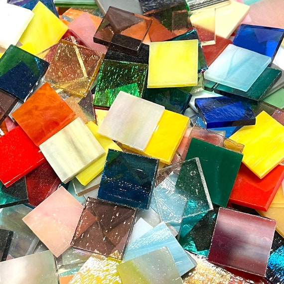3/4 Stained Glass Mosaic Tile Mix - Etsy