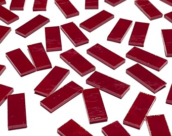 Small Opaque Red Stained Glass Mosaic Tile Border Pieces - Etsy