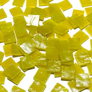 3/4 Opaque Yellow Stained Glass Mosaic Tiles - Etsy