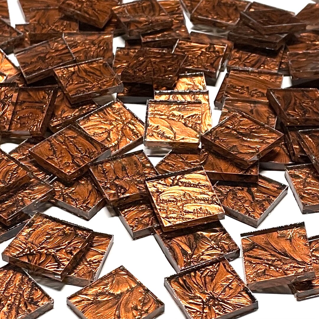 3/4" Copper Van Gogh Stained Glass Mosaic Tiles - Etsy