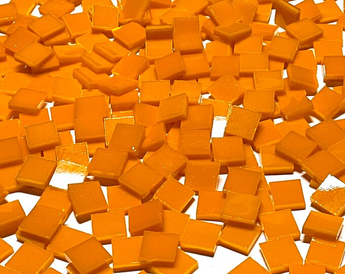 3/8" Opaque Orange Stained Glass Mosaic Tiles - Etsy