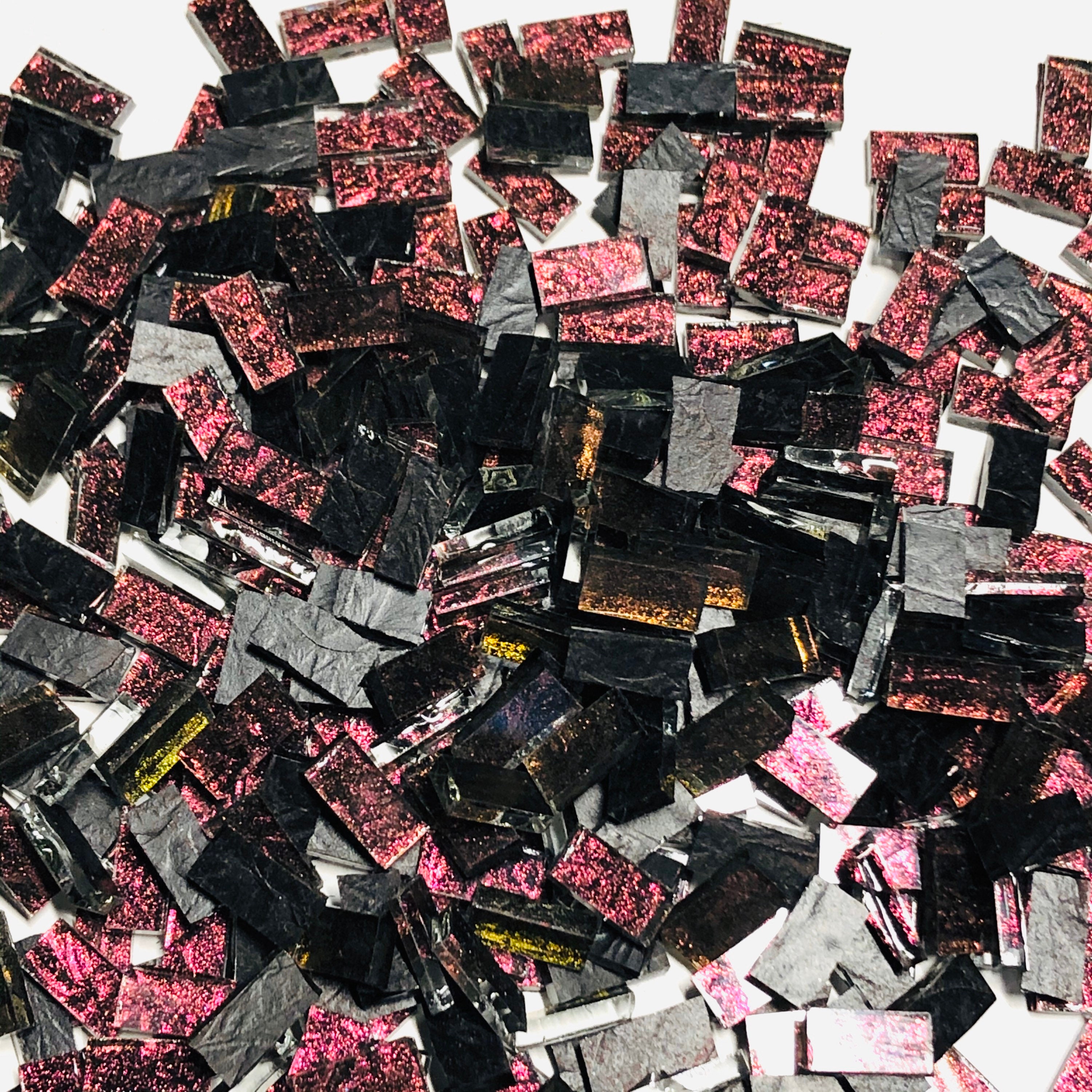 Small Magenta Sparkle Van Gogh Stained Glass Mosaic Tile | Etsy