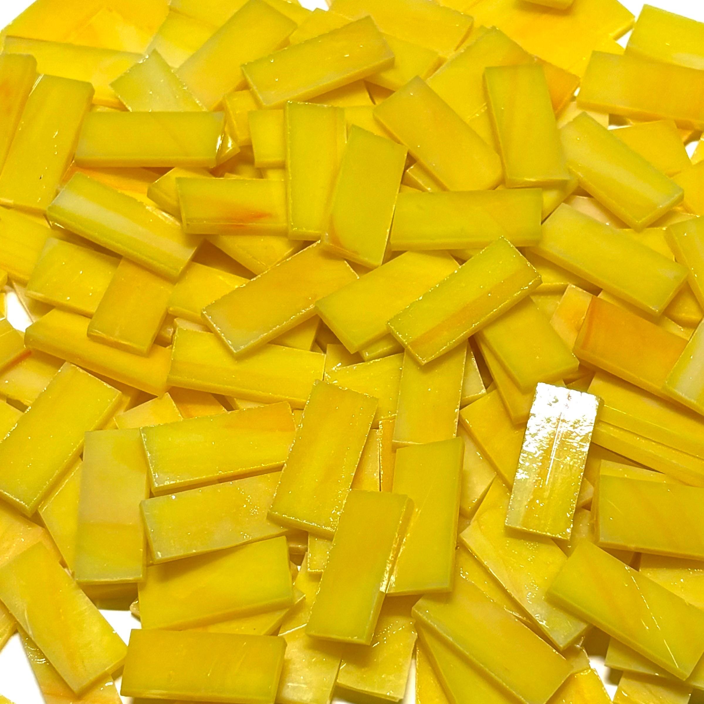 Large Opaque Yellow Stained Glass Mosaic Tile Border Pieces - Etsy