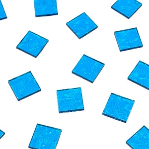 1 Transparent Blue Stained Glass Mosaic Tiles - Etsy