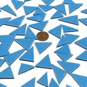 Blue Stained Glass Mosaic Triangles - Etsy